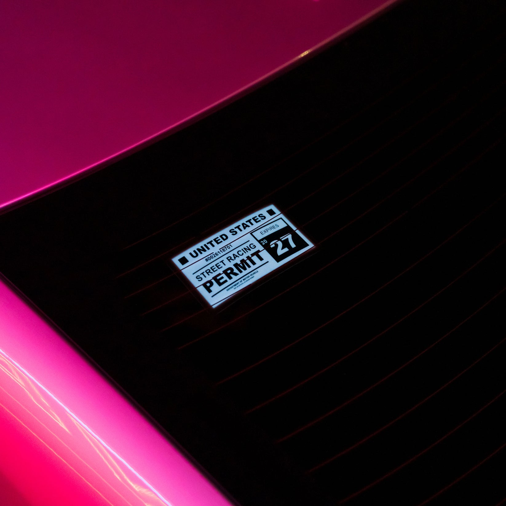 Street Racing Permit Glow/LED Panel – OverLimitz